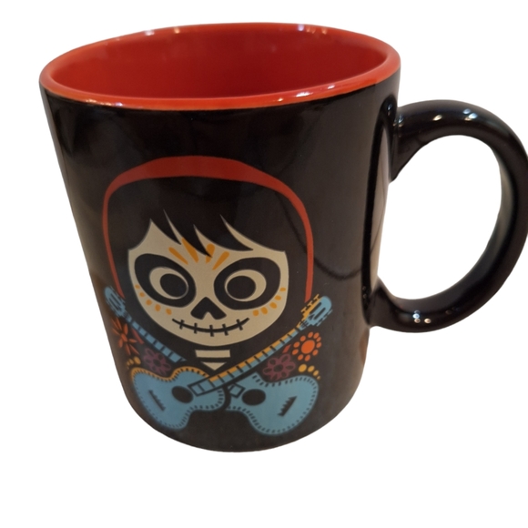 Disney | Dining | Disney Pixar Coco Black Coffee Mug Cup Red Inside ...